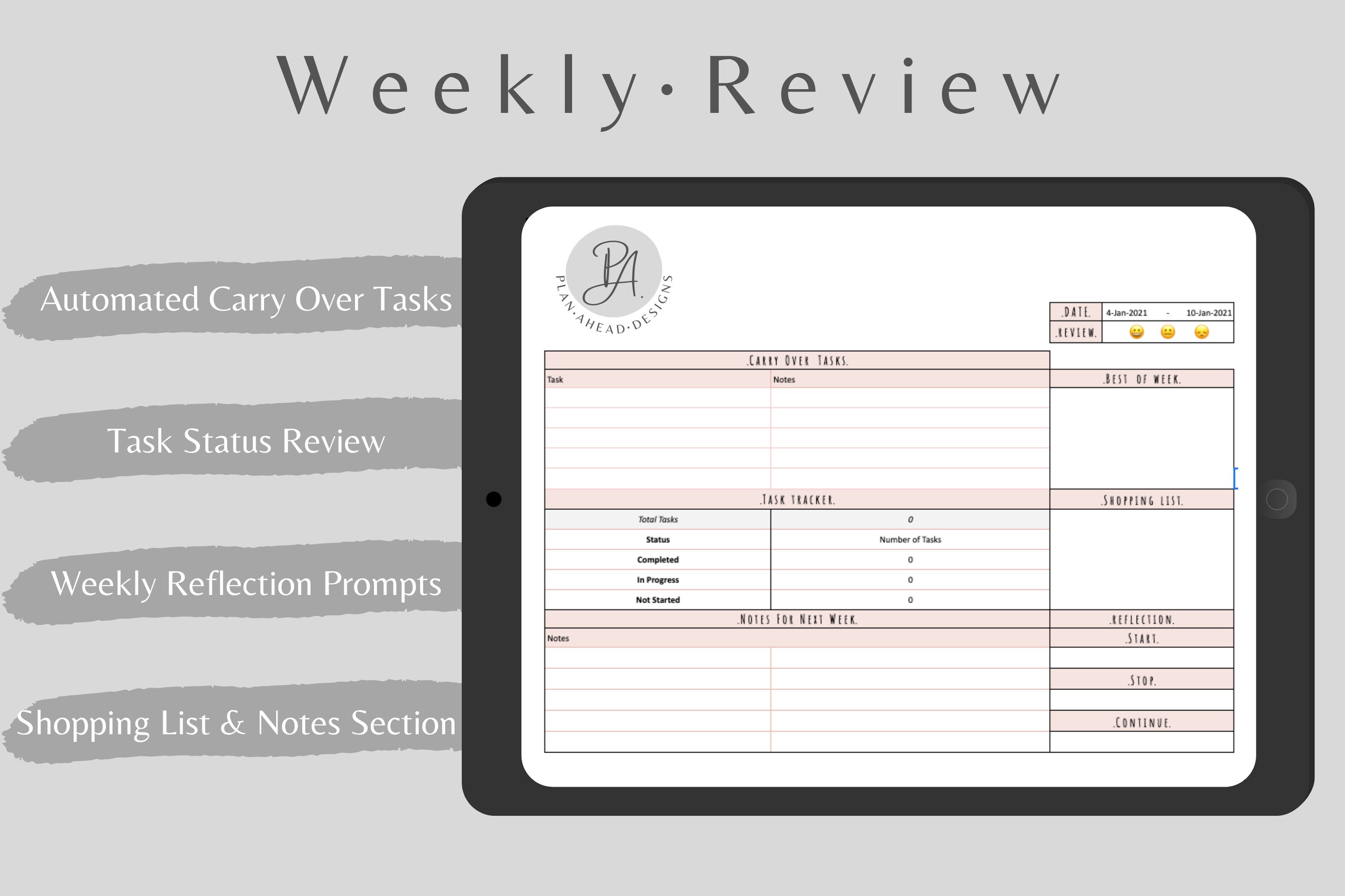 2024 Digital Weekly Daily Planner to Do List Productivity Tracker ...