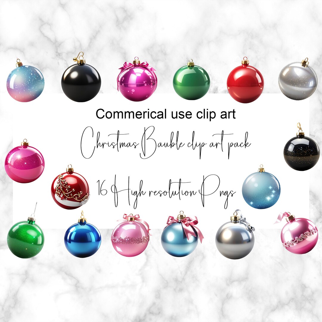 Christmas Baubles Clipart - 16 High Quality Pngs, Christmas Ornament ...
