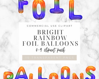 Foil Balloon Alphabet Clipart Bold Letters Party Balloon Clip Art ...