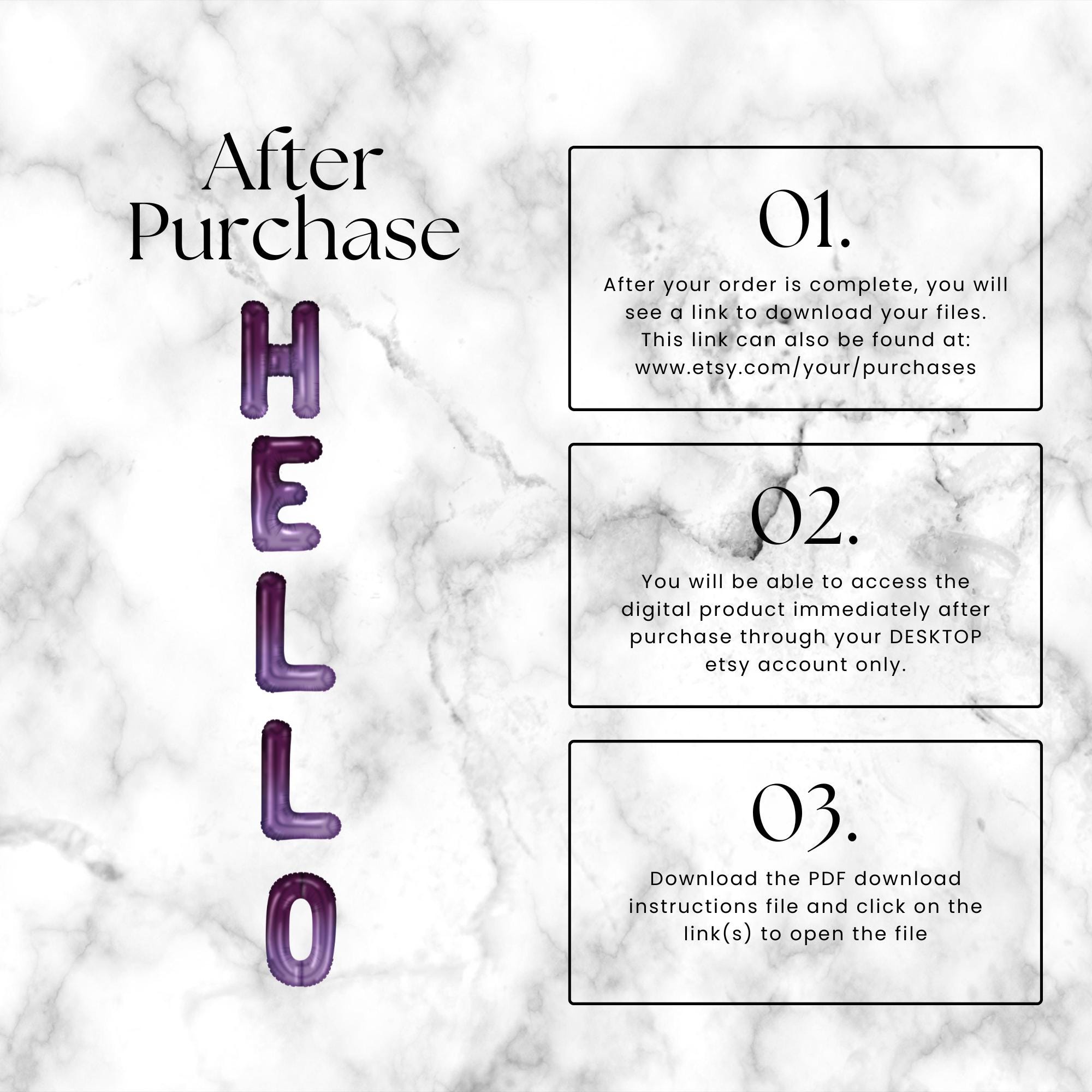 Purple Ombre Foil Balloon Alphabet & Numbers, Clipart Set With PNG ...