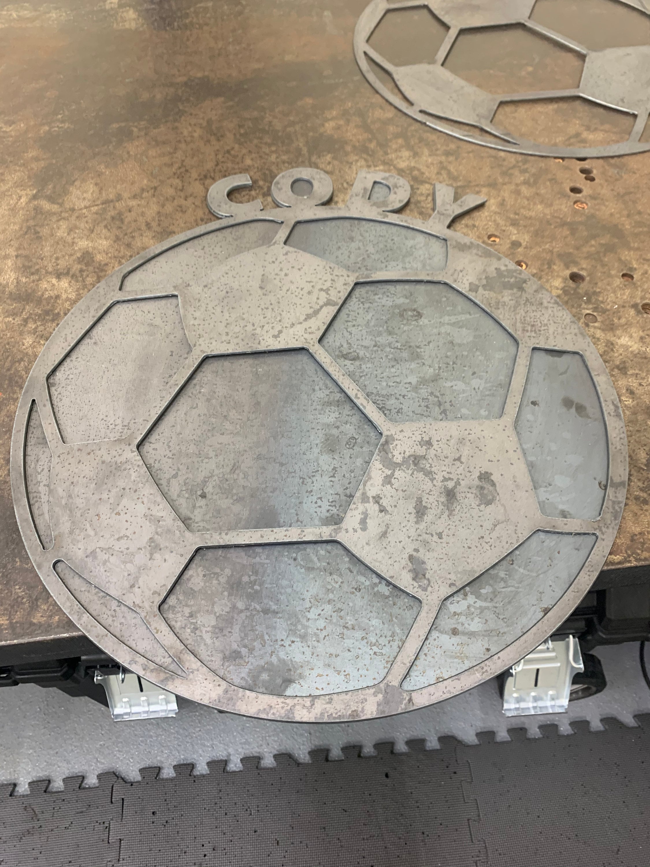 Metal Custom Soccer Ball Wall Sign With Name - Etsy
