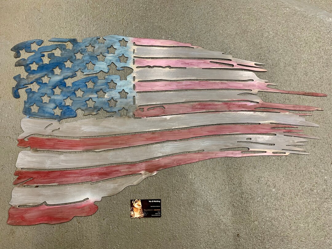 Rustic American Flag Wall Sign - Etsy