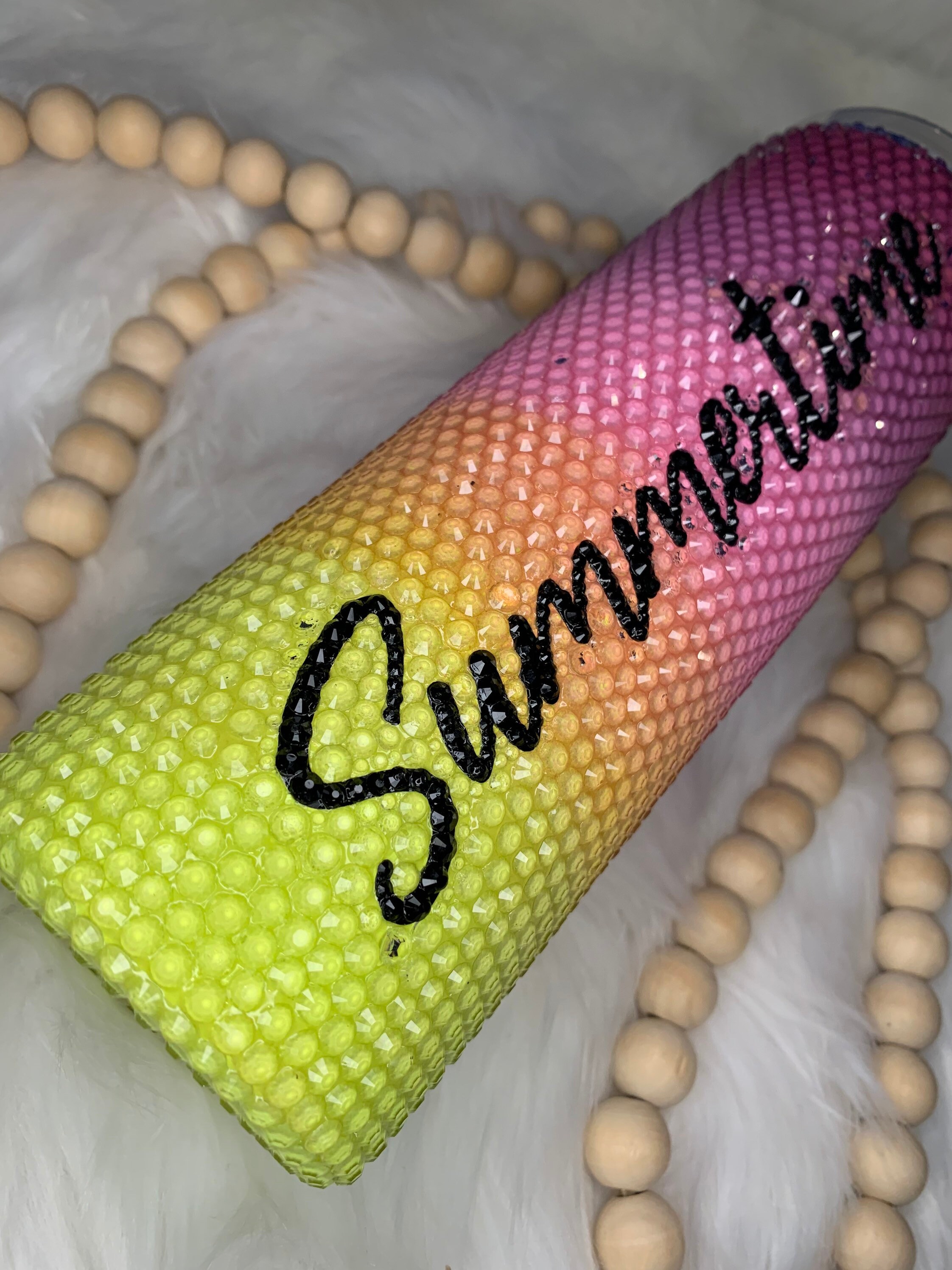 Summertime/ombré Sunset/rhinestone Covered Tumbler/summer Sunset - Etsy