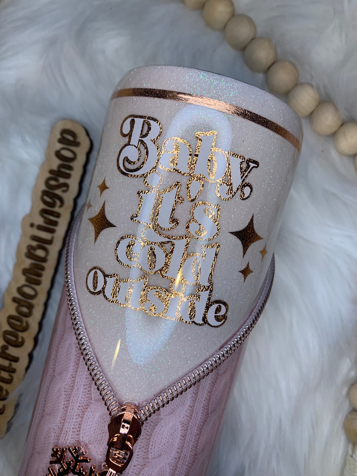 Pink Zipper Pull Tumbler/pink Winter/christmas Tumbler - Etsy