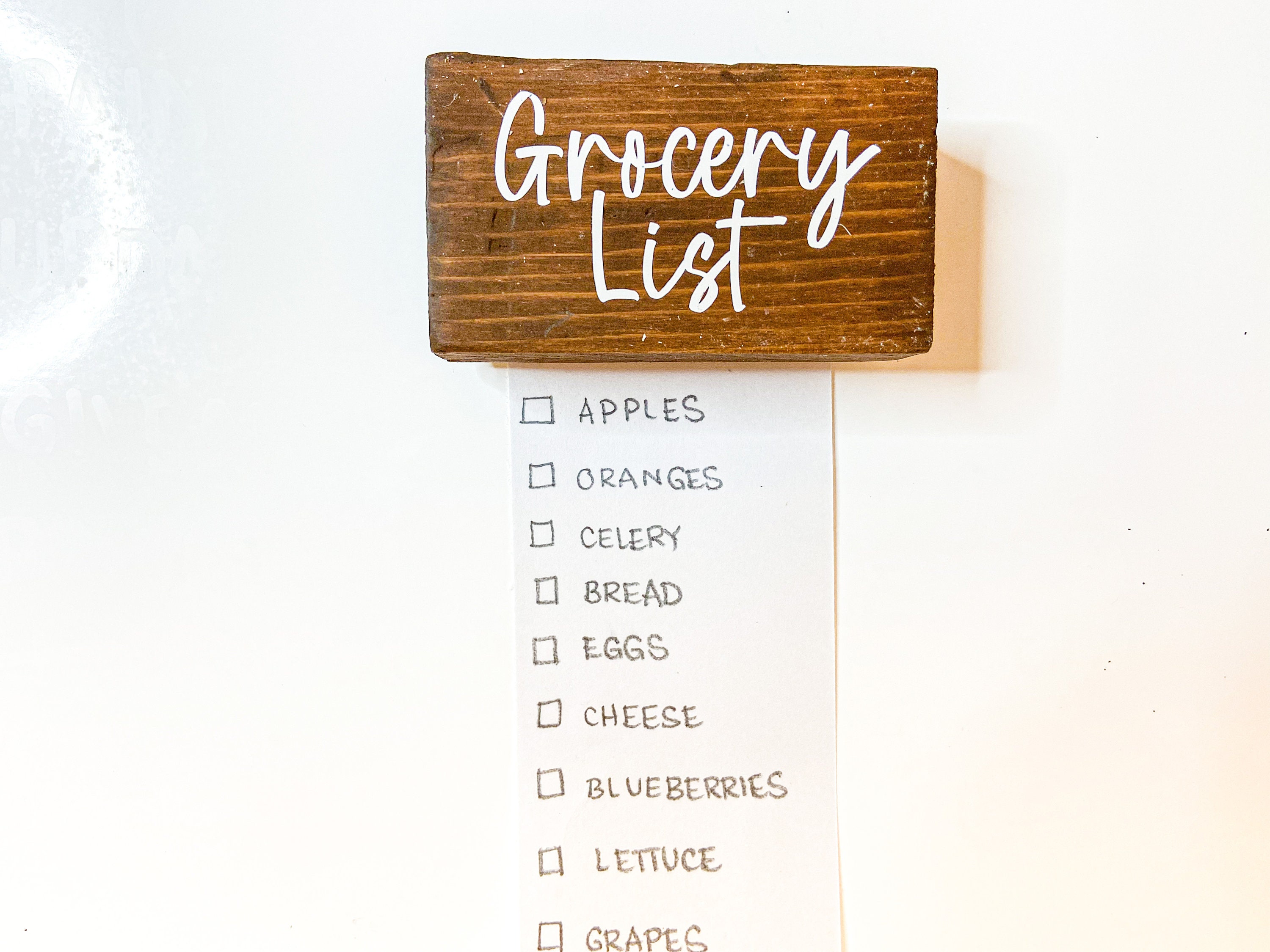 Grocery List Wooden Magnet Kitchen Magnets Kitchen Home | Etsy