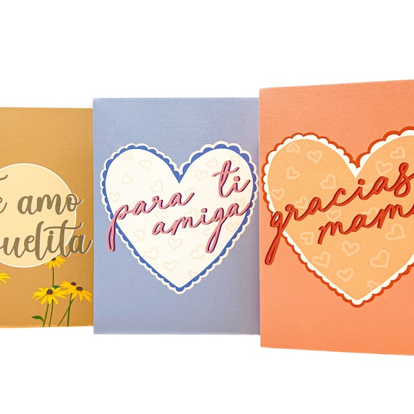 Spanish Birthday Card Pack - Etsy