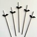 Bat Halloween Straws | Spooky Till Death Do Us Party Theme Metallic ...