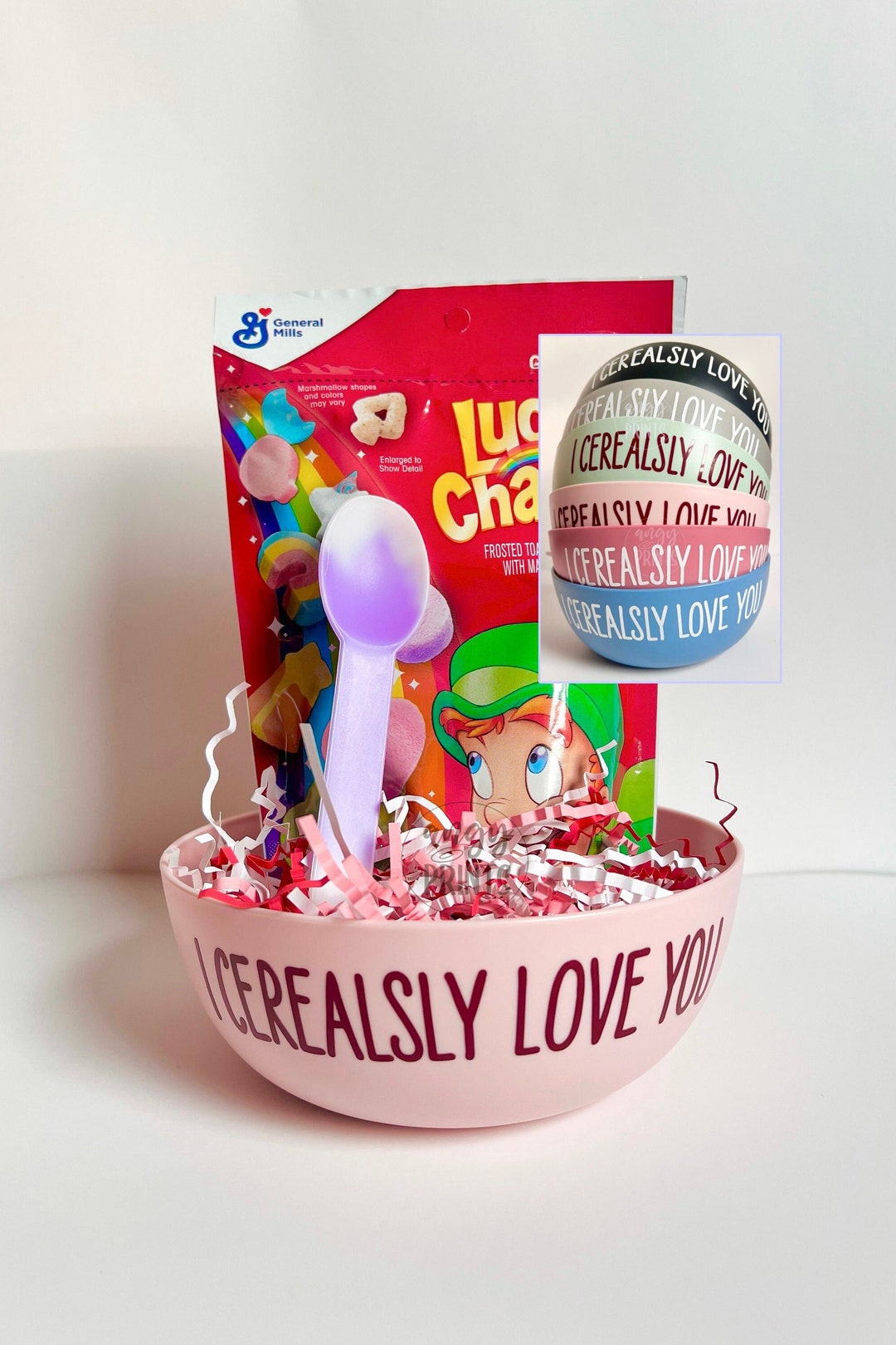 Valentine’s Day I Cerealsly Love You Plastic Cerealsly Bowl Gift for ...