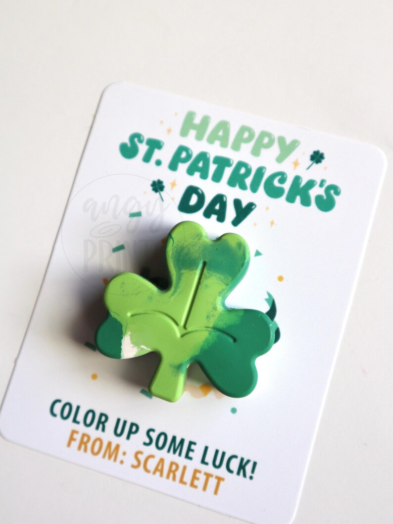 St. Patrick’s Day Shamrock Mini Colorful Crayon Favors, Kids, Crayon ...