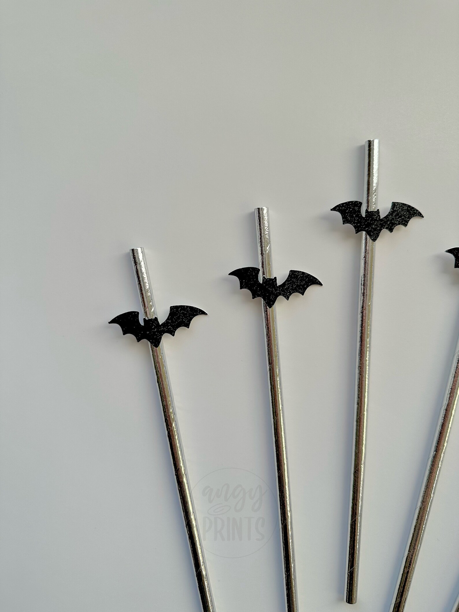 Bat Halloween Straws | Spooky Till Death Do Us Party Theme Metallic ...