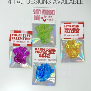Valentine's Day Sticky Hands Party Favor Personalized Classroom Gift ...