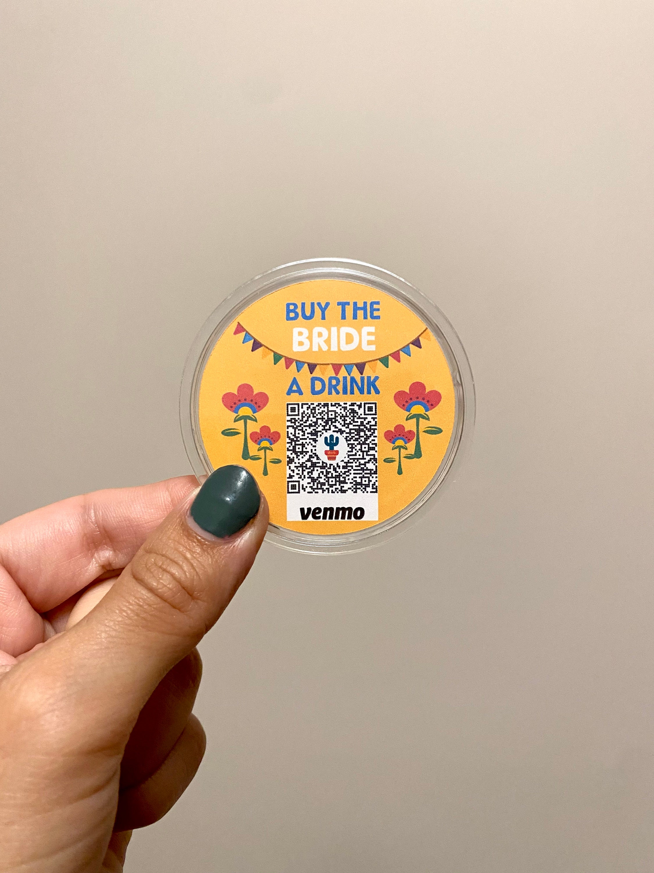 Fiesta Theme Bachelorette Party Buy the Bride A Drink Venmo QR - Etsy