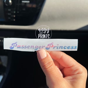 Passenger Princess Car Mirror Decal | Cute Decals | Car Accessories ...