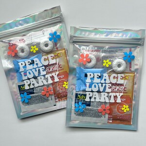 Peace, Love and Party Hippie Boho Groovy Theme Hangover Kit Fully ...