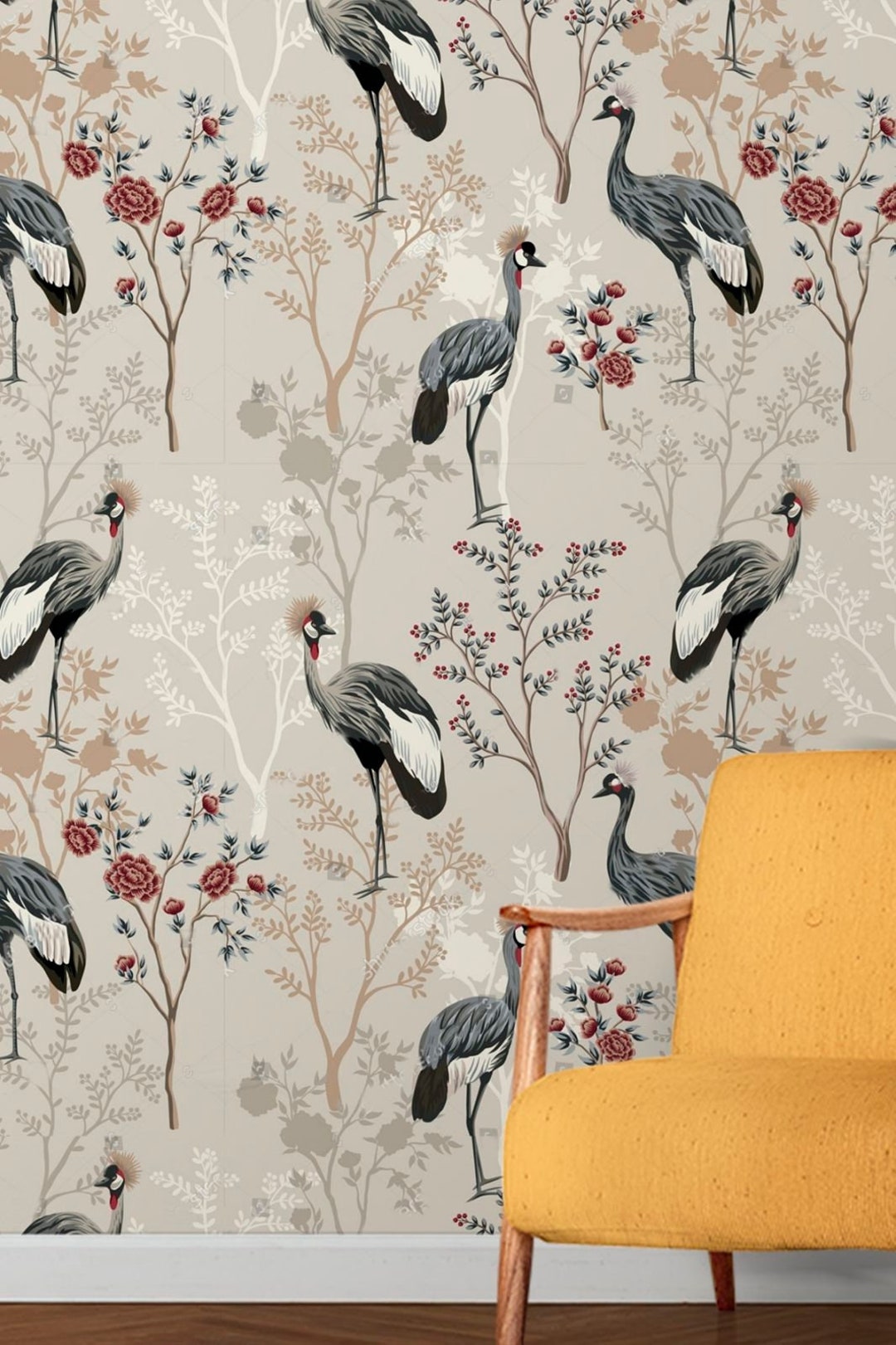 Chinese Wallpaper Vintage Birds Wallpaper Pattern Wall Mural Vintage ...