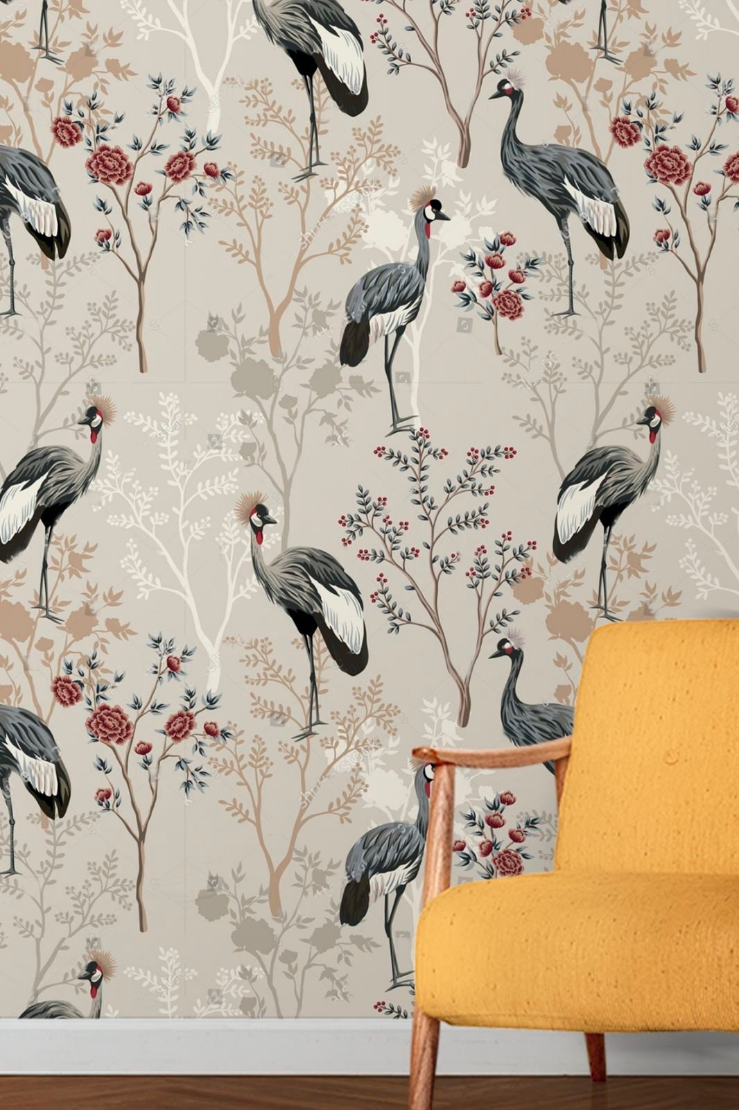 Chinese Wallpaper Vintage Birds Wallpaper Pattern Wall Mural - Etsy