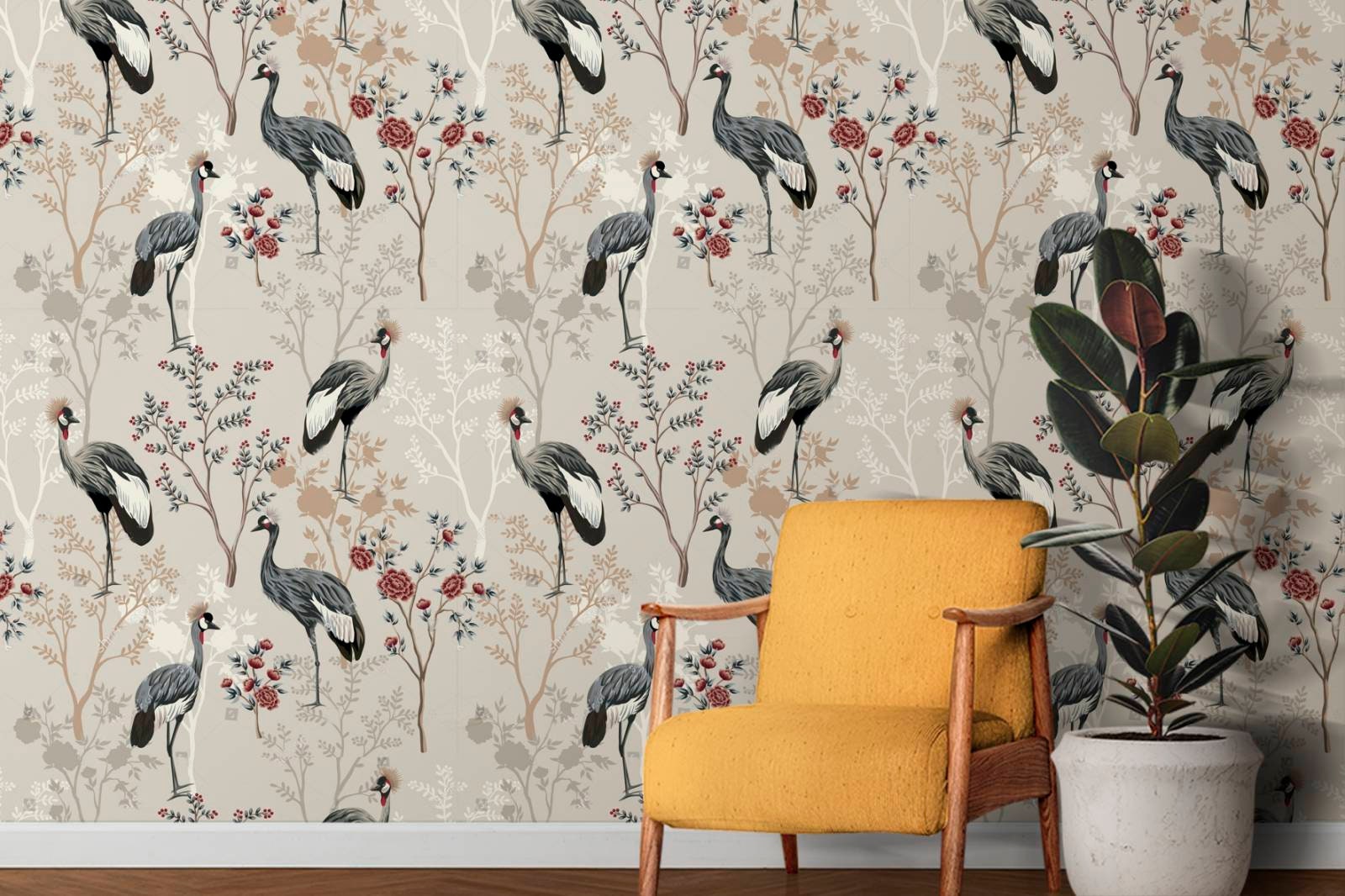 Chinese Wallpaper Vintage Birds Wallpaper Pattern Wall Mural - Etsy