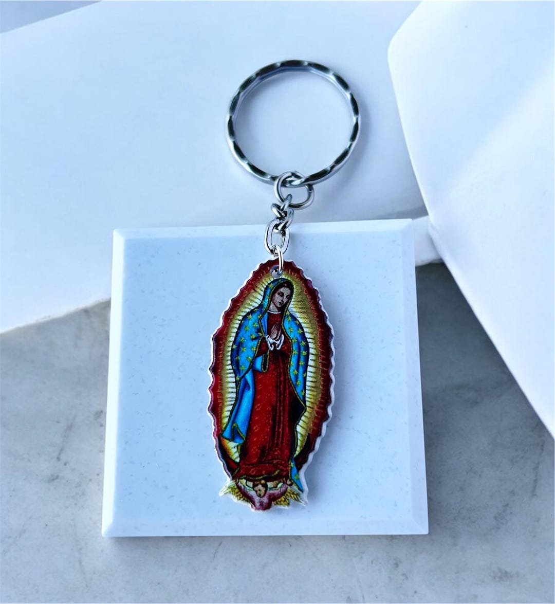Virgin Mary Acrylic Keychain, Our Lady of Guadalupe, Car Accessories ...