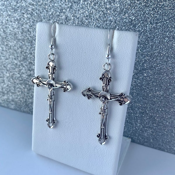 Cross Earrings - Etsy