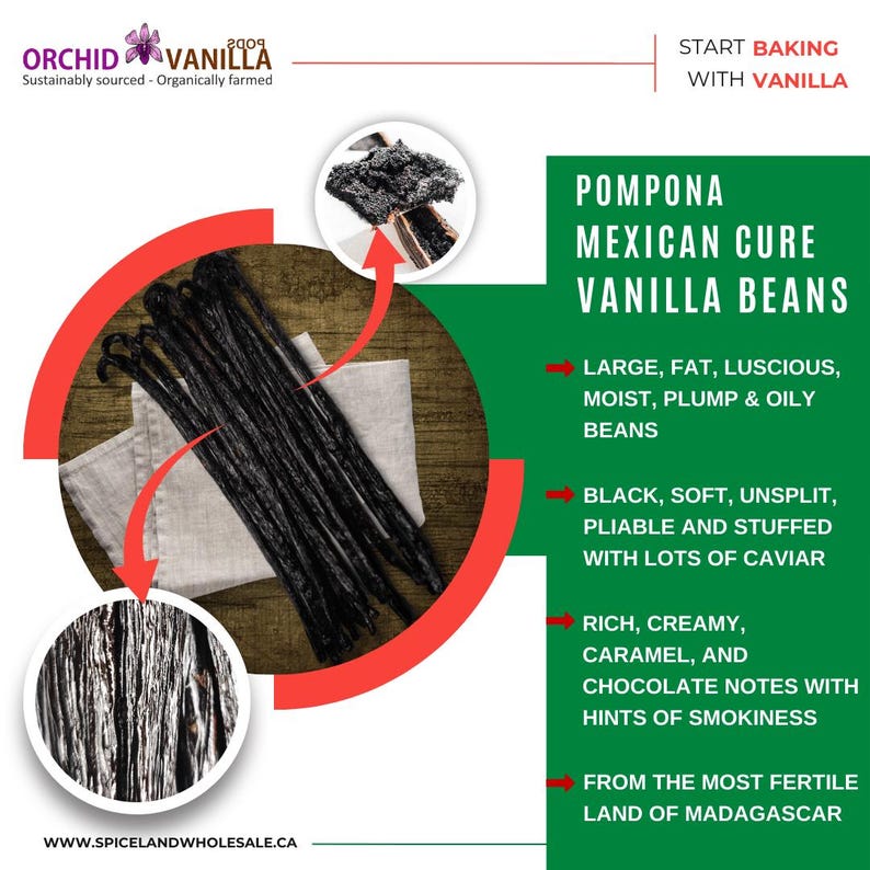 Grade-a Madagascar Gourmet (pompona) Mexican Cure Vanilla Beans - Etsy