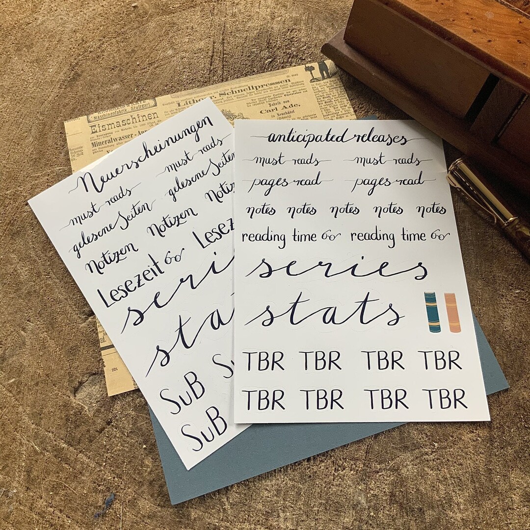 Book Journal Headings Sticker Sheet Vinyl Bullet Journal - Etsy