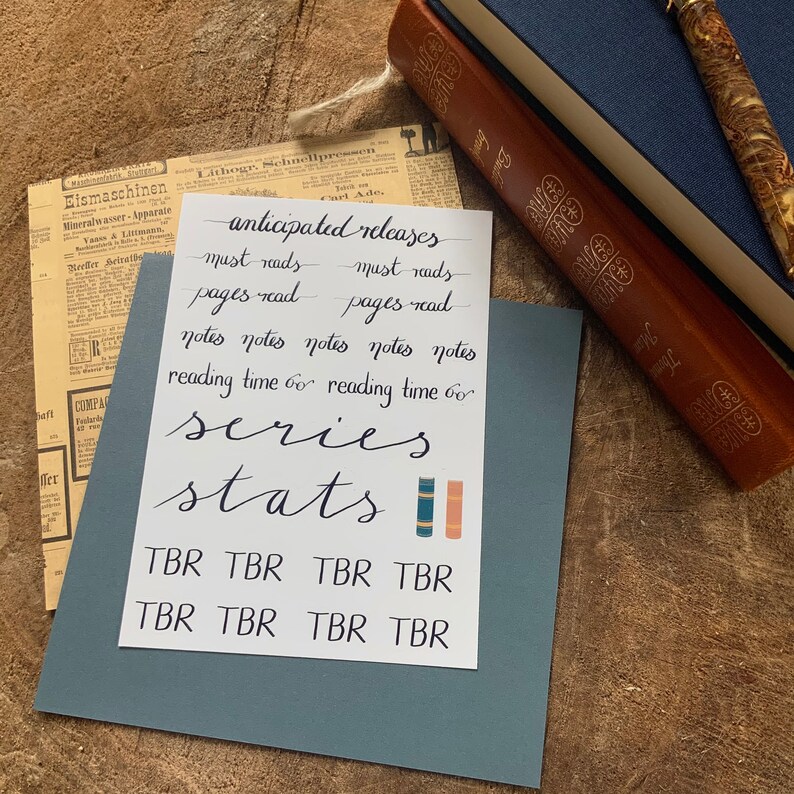 Book Journal Headings Sticker Sheet Vinyl Bullet Journal - Etsy