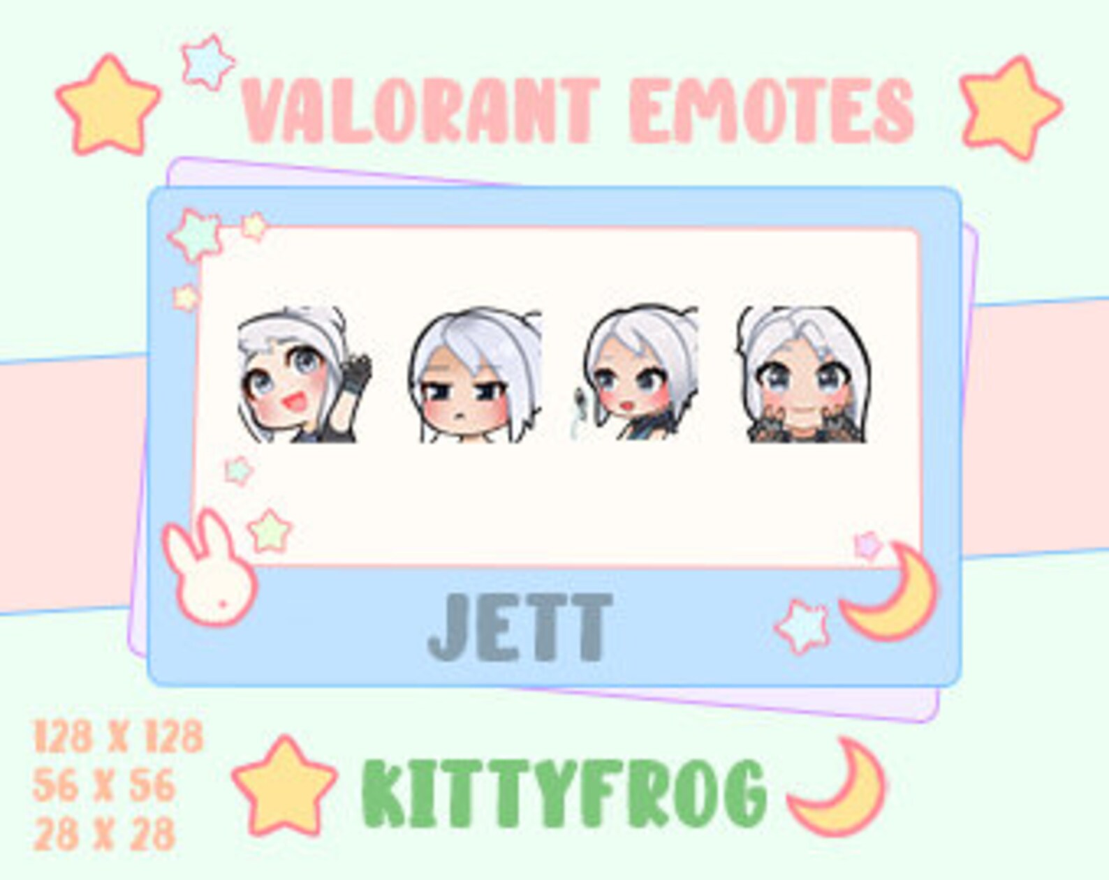 Jett Emote Set // Twitch | Etsy