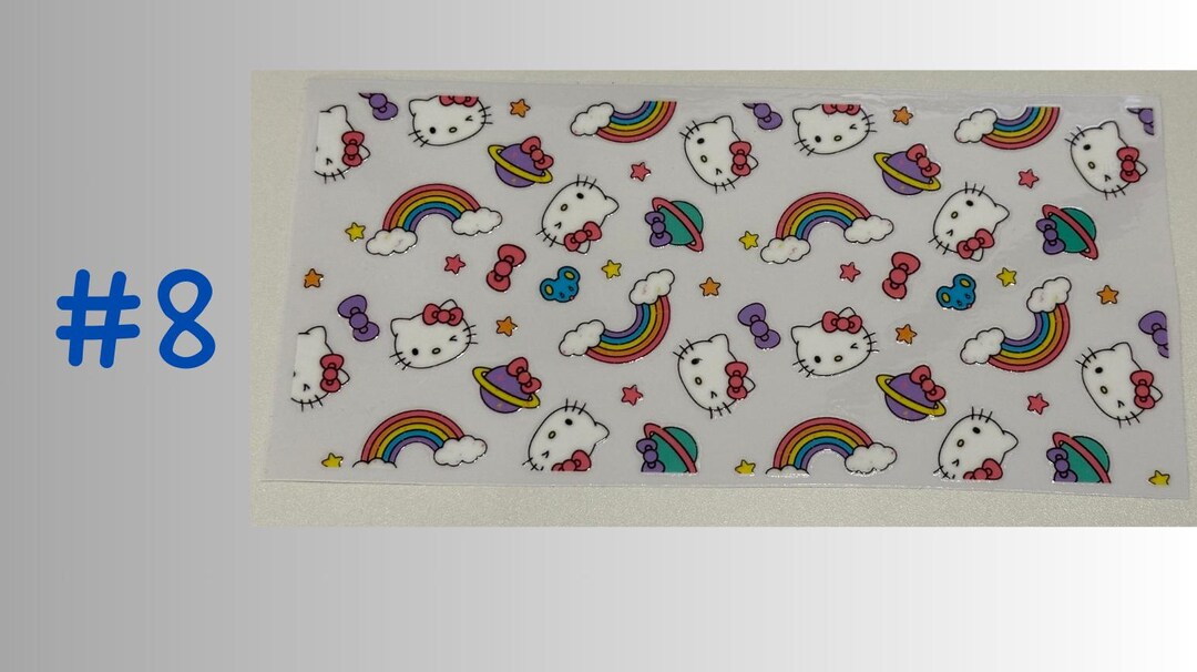 UV DTF Glass Cup Wrap Ready to Apply Waterproof Ready to Use UV Dtf ...