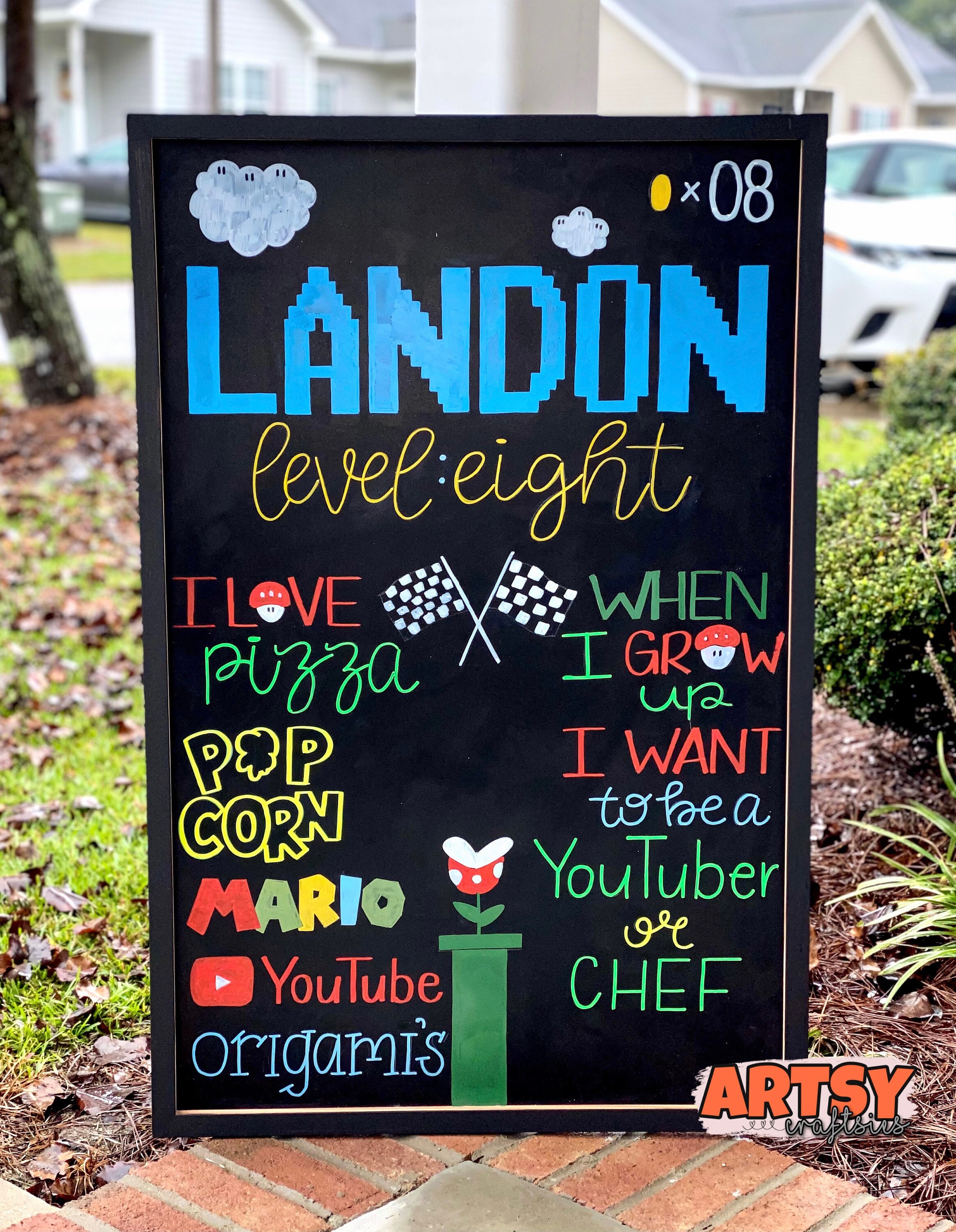 Super Mario Chalkboard - Etsy