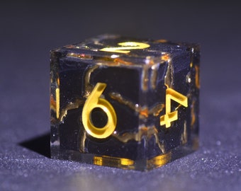 Lightning Storm | Handmade | Sharp Edge Dice Set | Dungeons & Dragons ...