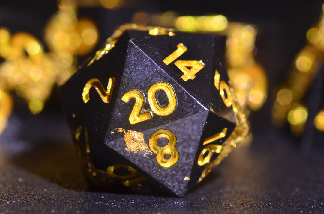 Dwarf Gold Ore Dice: Sharp Edge Resin DND Dice Set - Etsy