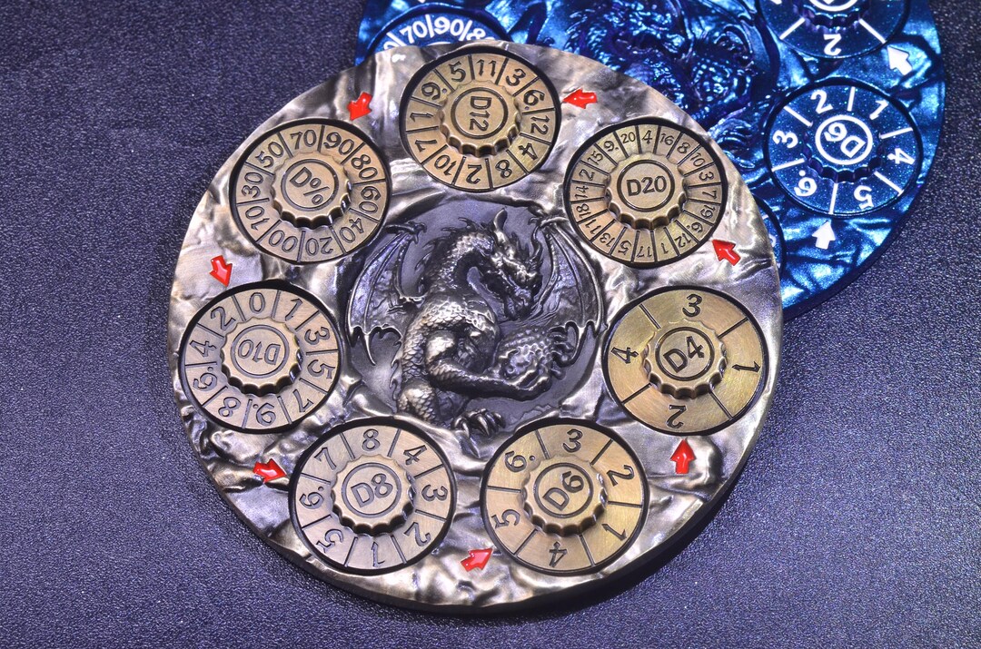 Divination Dragon Dial DICE — 7-in-1 Dice Wheel DND Spinning Fantasy ...