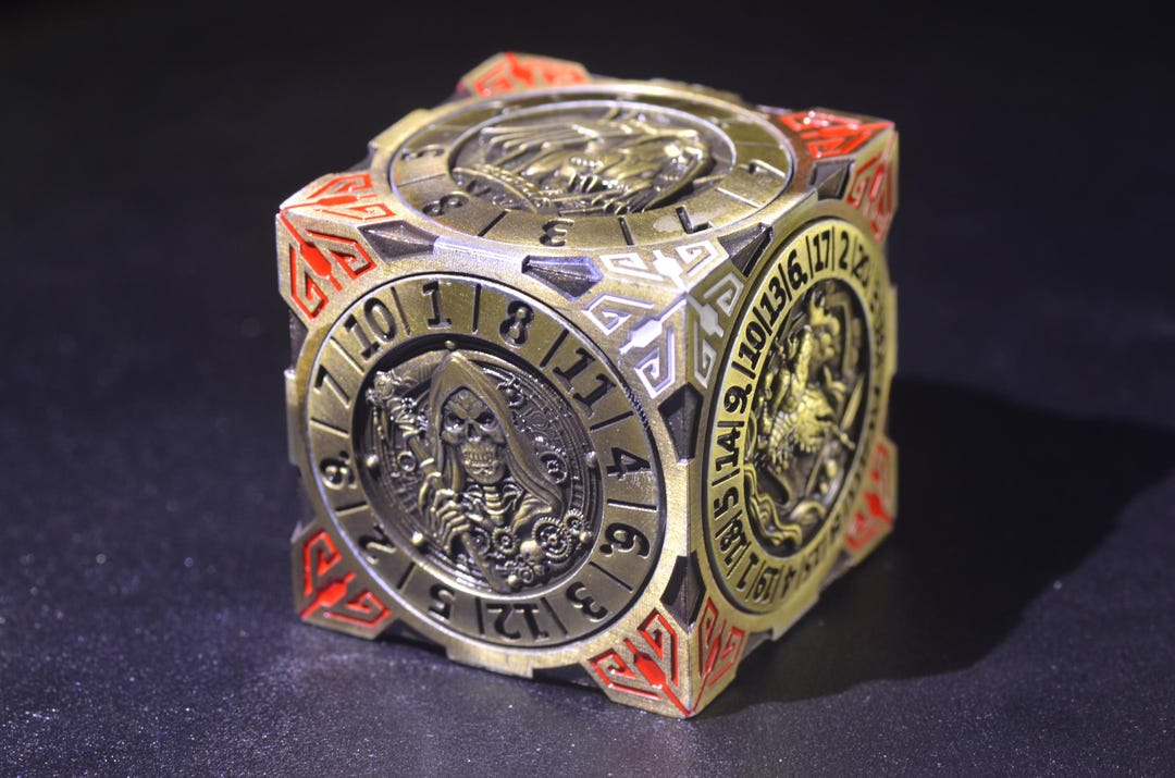 Cube of Force Rotating Dice- Compass Dice With D20 D12 D100 D10 D8 D6 ...