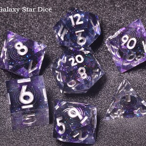 Cosmic Starlight DND Dice: Galaxy Space Liquid Core Resin Dice Set - Etsy