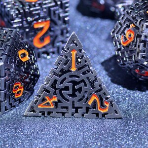 Labyrinth Hollow Metal Dice Set: DND TTRPG Dice - Etsy