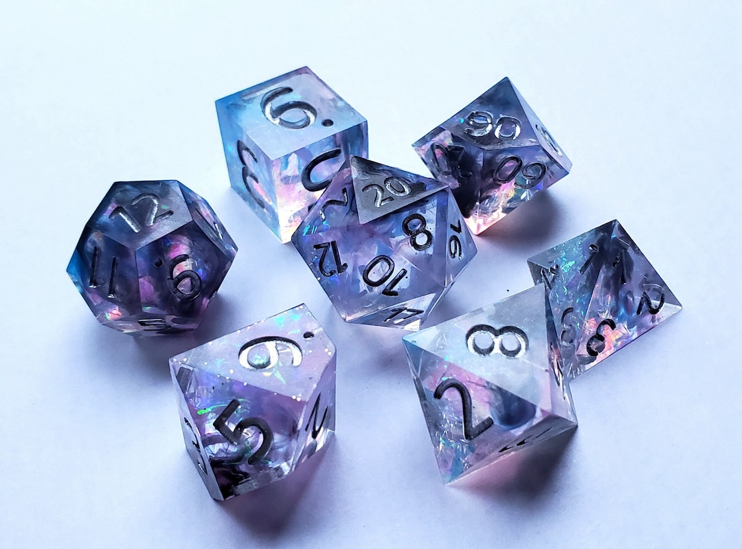 Cosmic Starlight DND Dice: Galaxy Space Liquid Core Resin Dice Set - Etsy