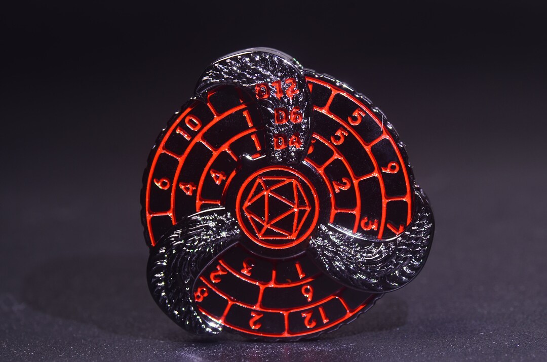 DND Spinner Dicedragon Compass Dice, D20, D10, D8, D12, D6, D4 Metal ...