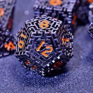 Labyrinth Hollow Metal Dice Set: DND TTRPG Dice - Etsy