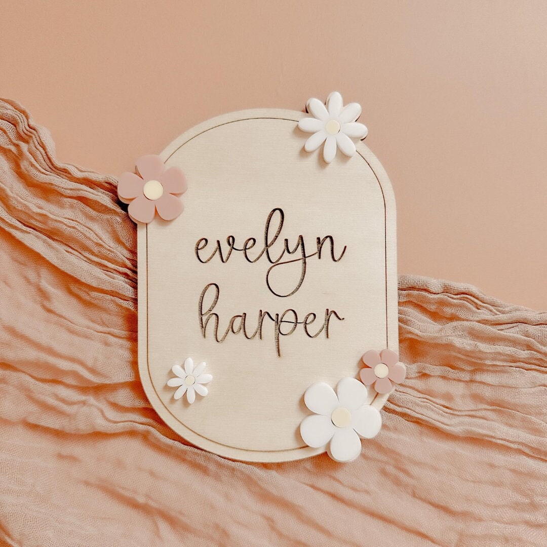 Birth Announcement Sign Personalised Baby Plaque Birth Plaque Name ...