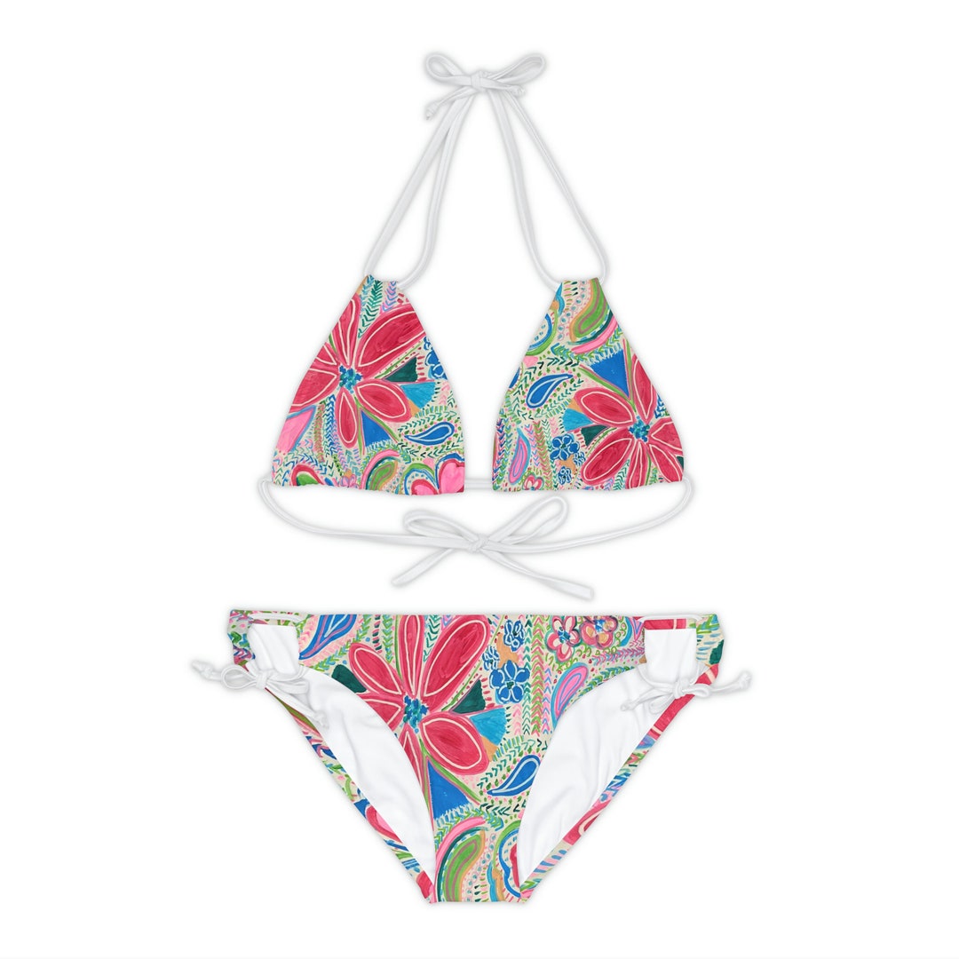 Tropical Paradise Bikinis Hand-painted Designs for Fashion - Etsy