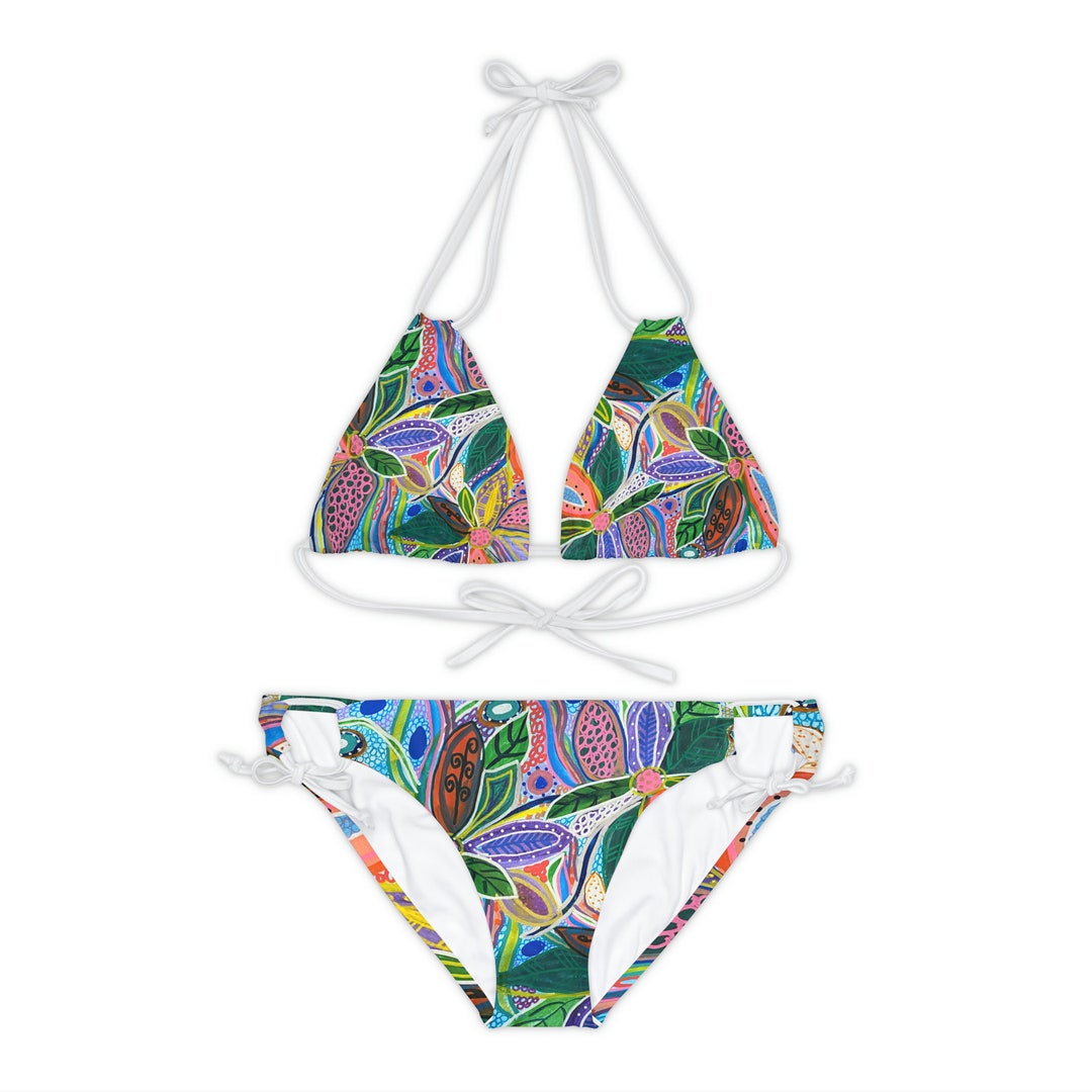 Tropical Paradise Bikinis Hand-painted Designs Fro - Etsy
