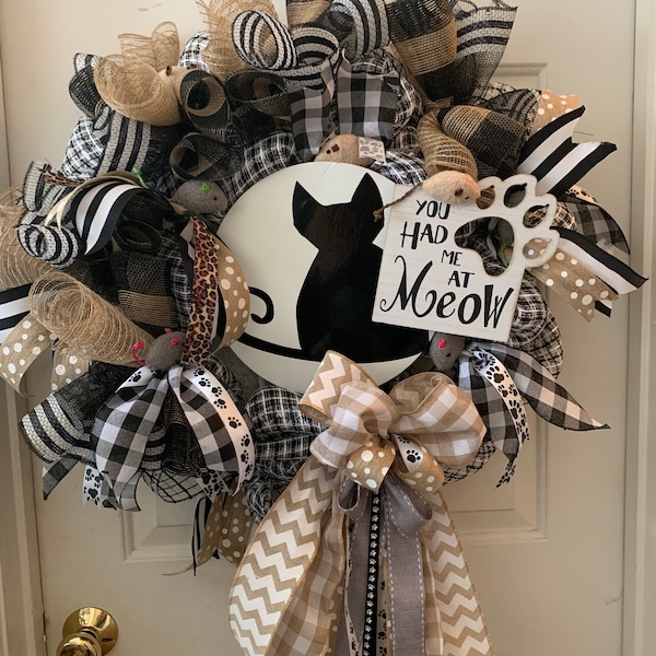 Cat Wreath - Etsy