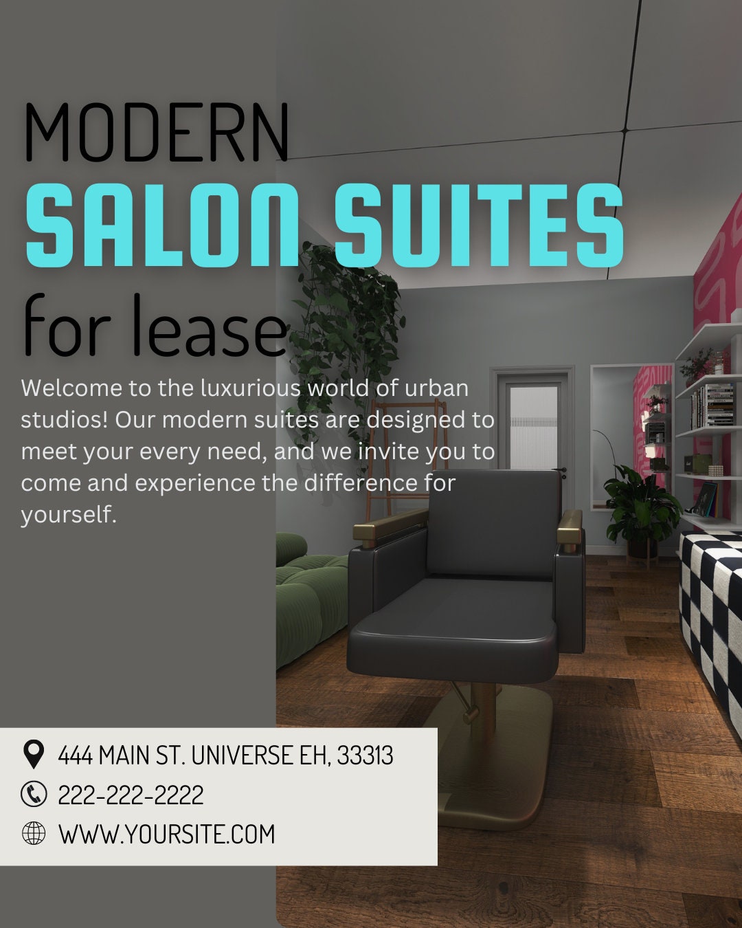Modern Salon Suites Flyer Template - Etsy