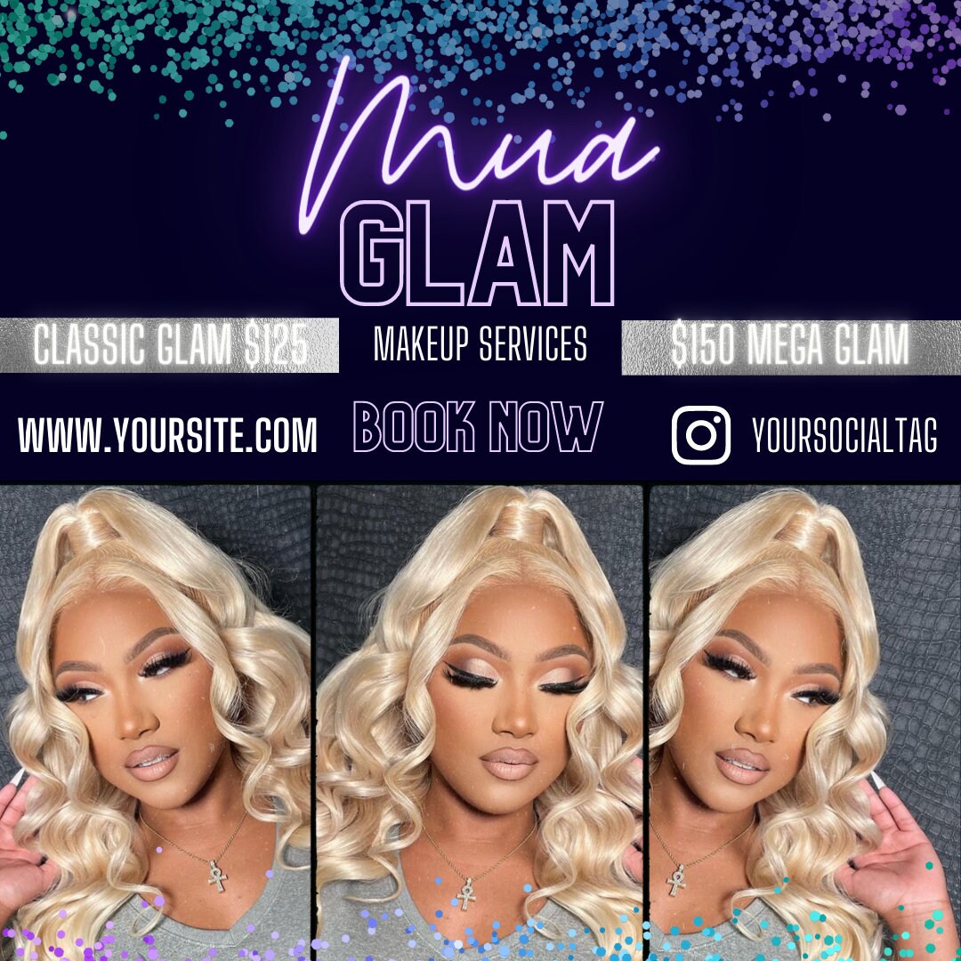 Mua Glam Flyer Canva Template - Etsy