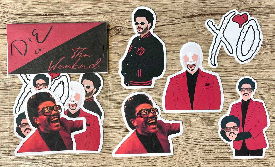 The Weeknd Sticker Set Matte Vinyl Stickers Standard | Etsy