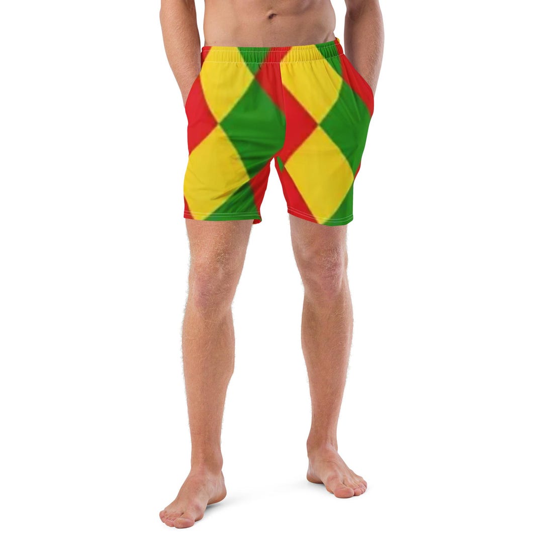 Rasta Flag All-over Print Recycled Swim Trunks - Etsy