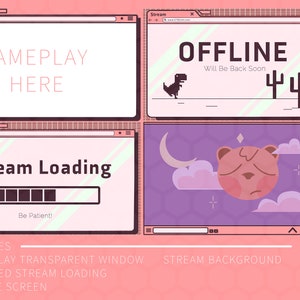 Retro Cute Computer Themed Twitch Overlay Packet - Etsy
