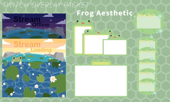 Froggy Themed Streaming Overlay | Etsy