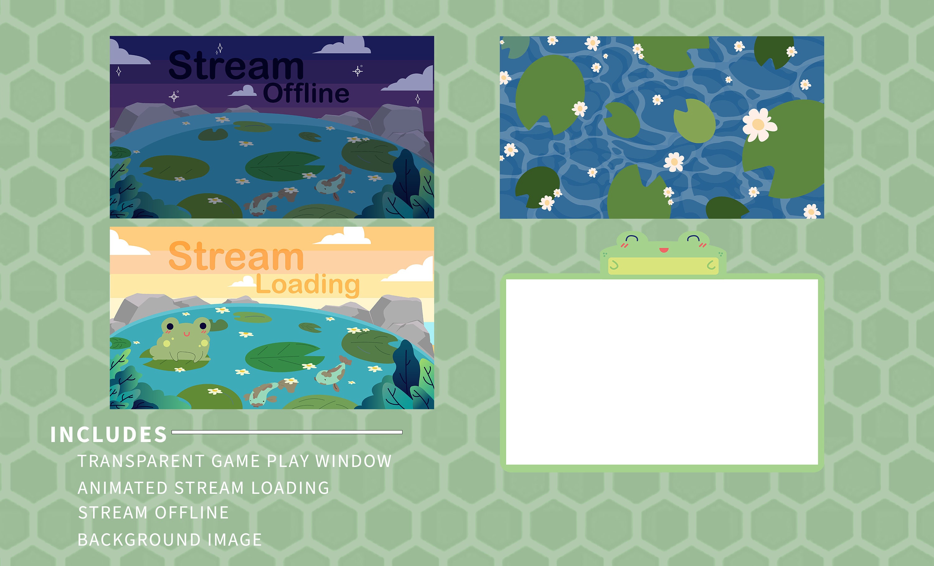 Froggy Themed Streaming Overlay - Etsy