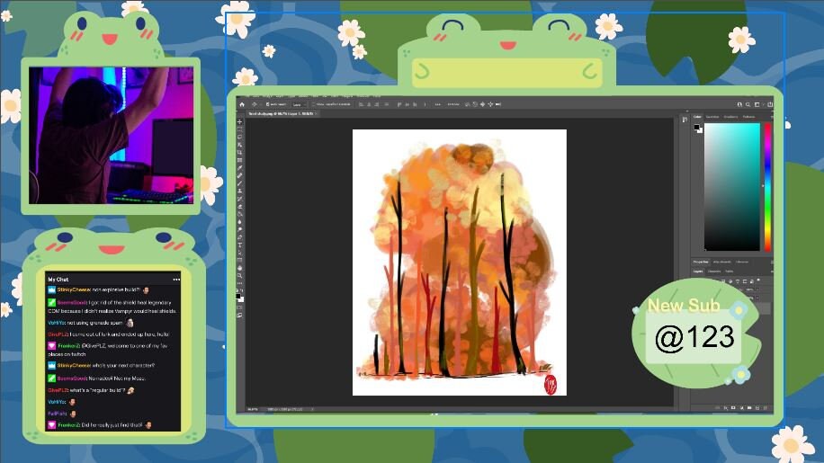Froggy Themed Streaming Overlay - Etsy
